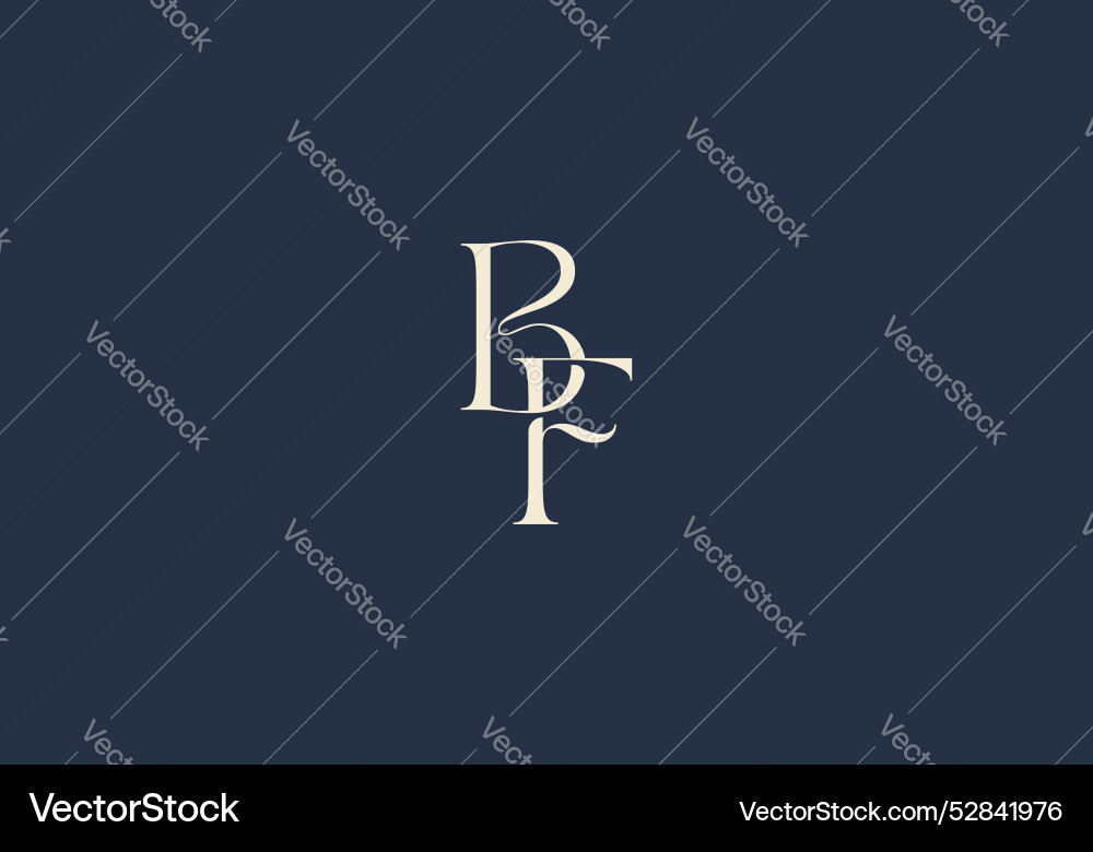 Logo typography letter b and f connected monogram Vector Image