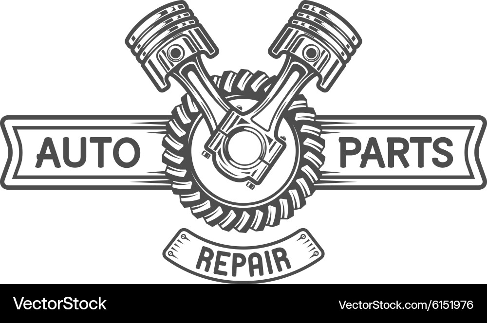 Repair service gear and pistons Royalty Free Vector Image