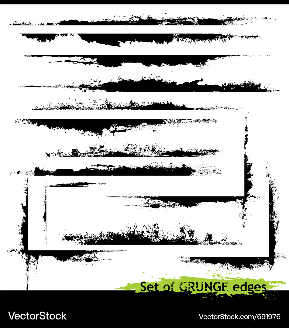 Set of grunge edges Royalty Free Vector Image - VectorStock
