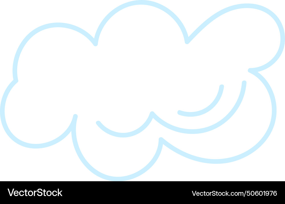 Sky cloud outline Royalty Free Vector Image - VectorStock