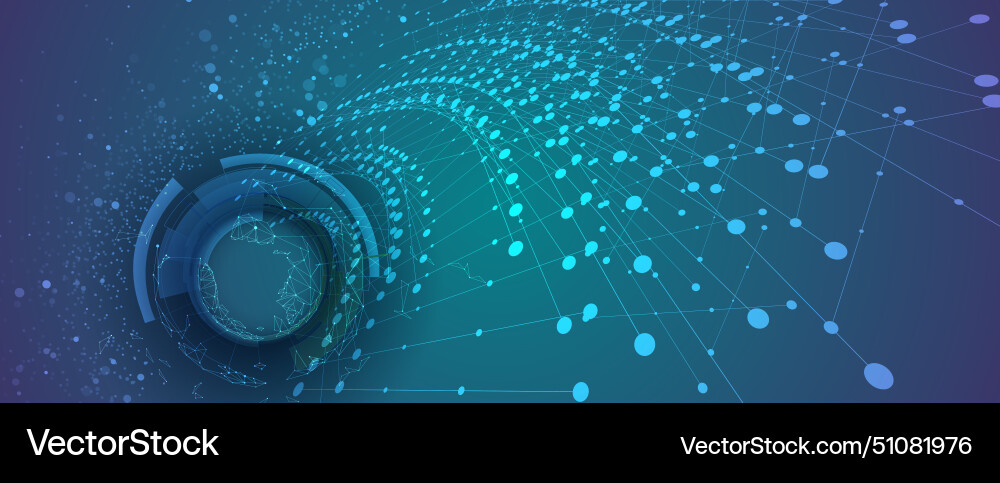 Technology innovation background idea of global Vector Image