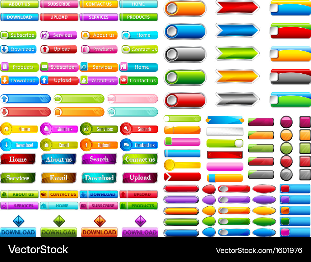 Web button Royalty Free Vector Image - VectorStock