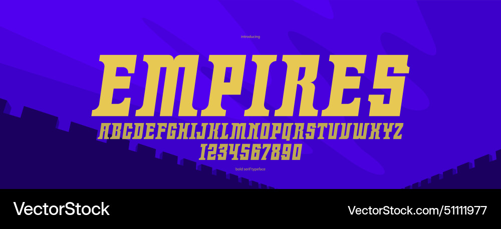 Classic style italic serif display font for logos Vector Image