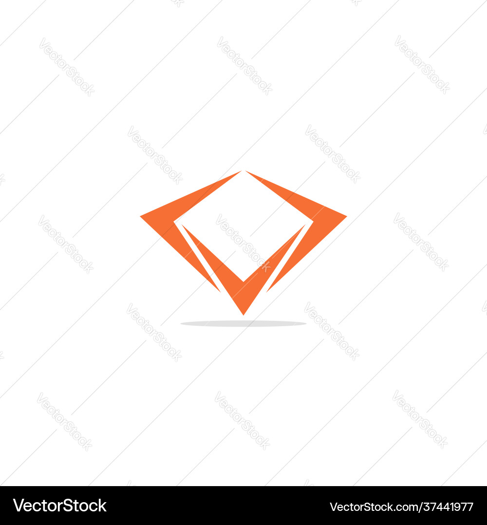 Diamond shape triangle logo Royalty Free Vector Image