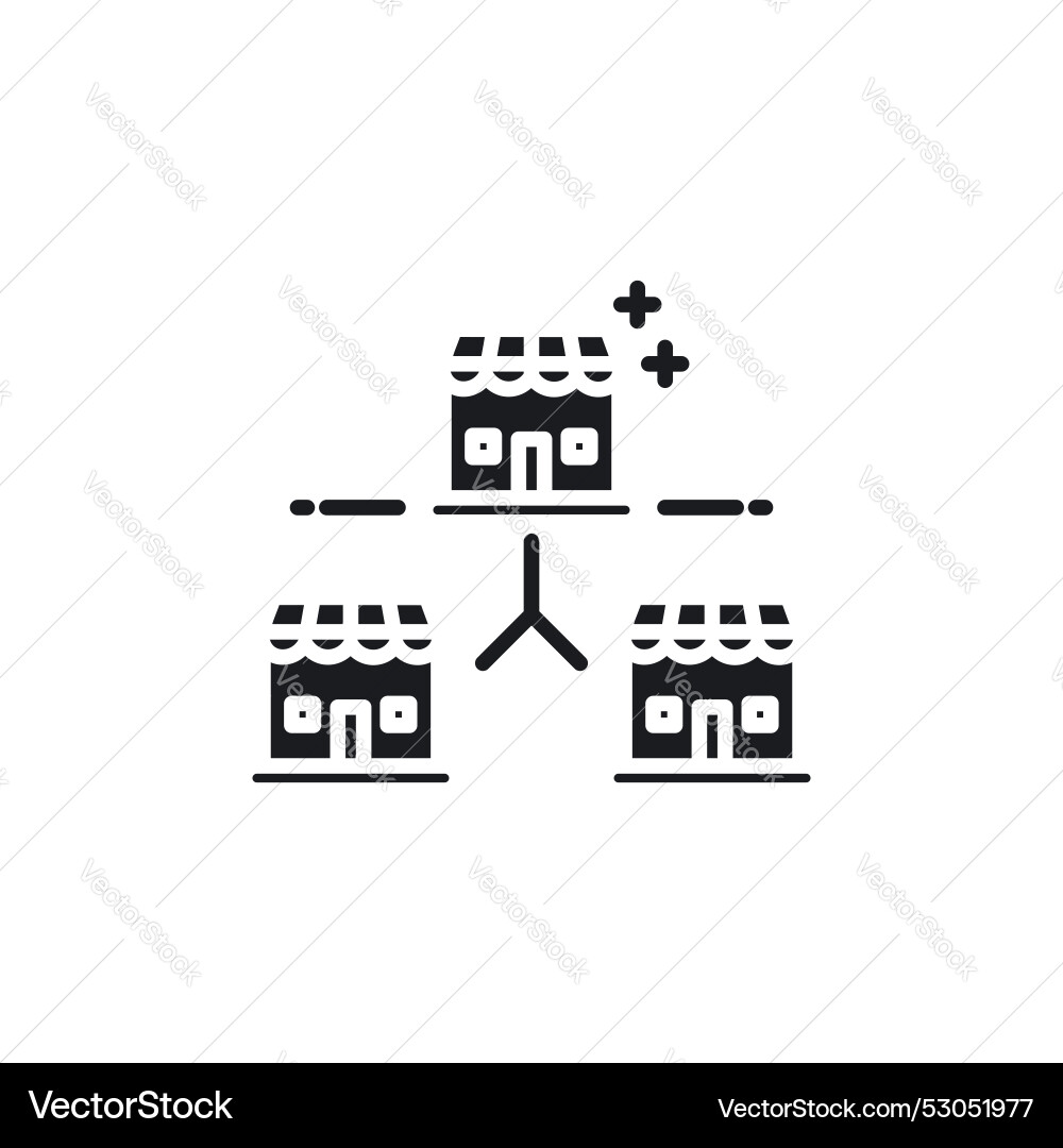 Franchise icon setretail shop branches symbol Vector Image