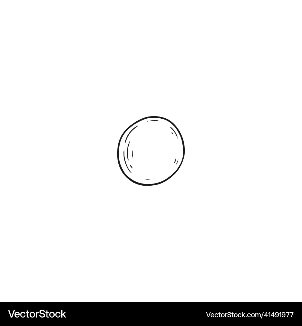 Natural pearl hand drawn sketch Royalty Free Vector Image