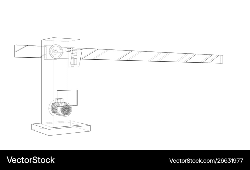 Outline barrier gate Royalty Free Vector Image