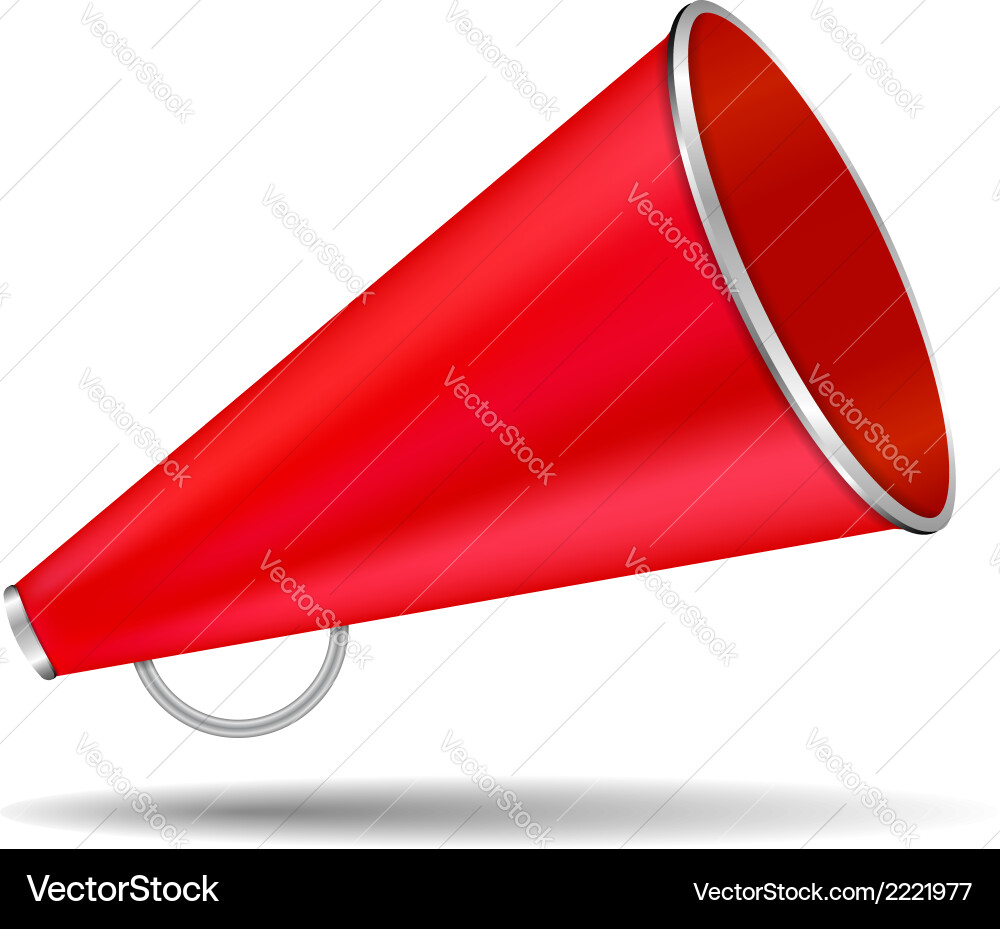 Red megaphone Royalty Free Vector Image - VectorStock