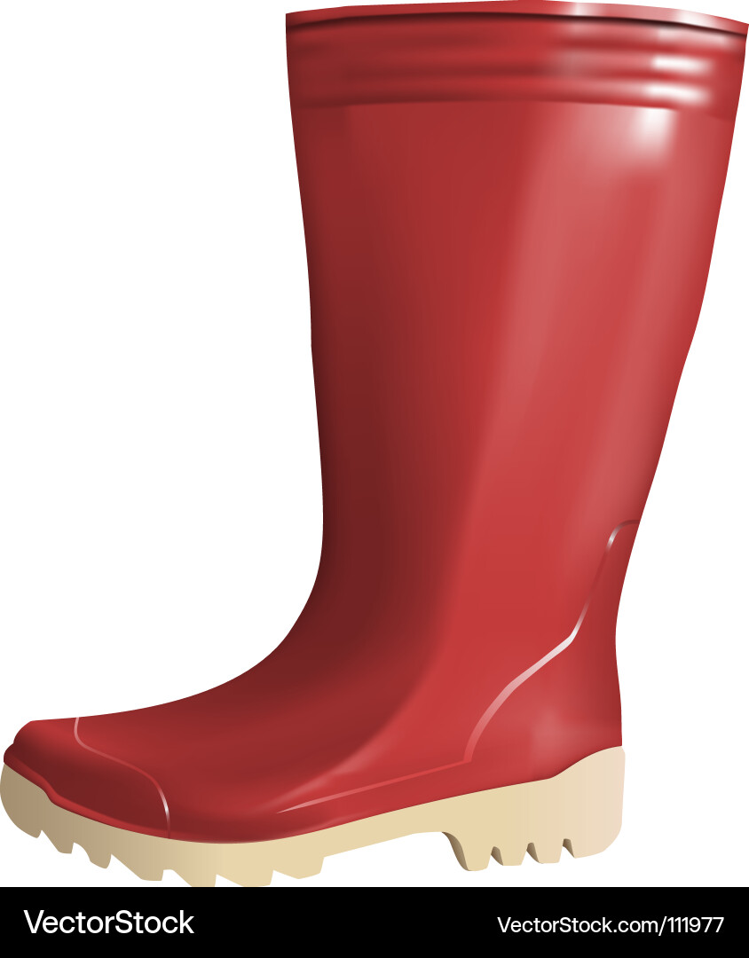 Rubber boot Royalty Free Vector Image - VectorStock
