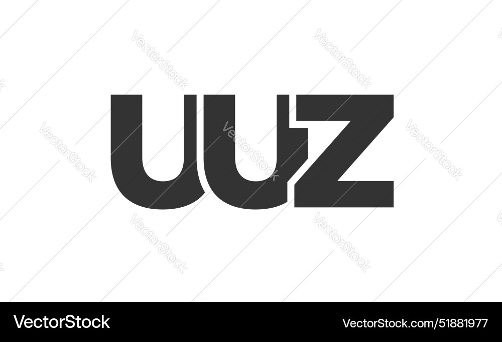 Uuz logo design template with strong and modern Vector Image