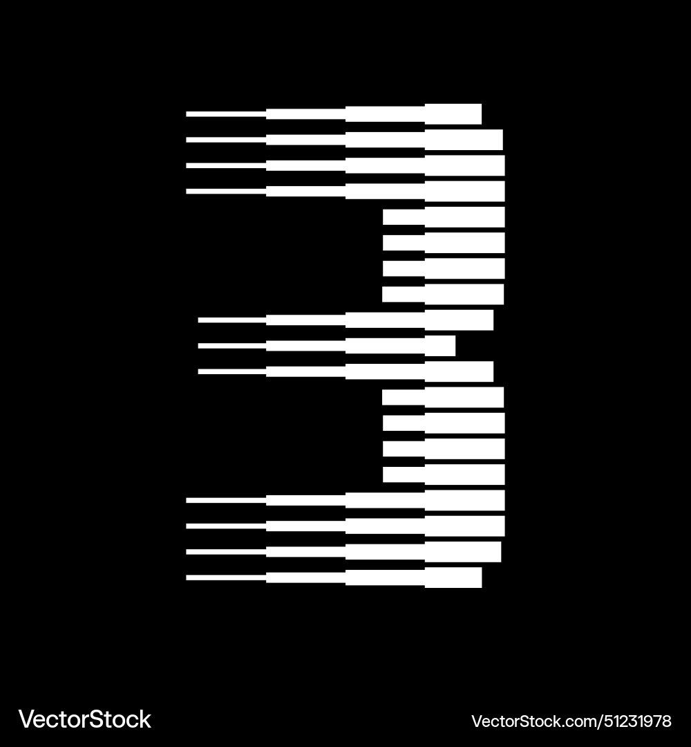 3 number lines logo icon Royalty Free Vector Image