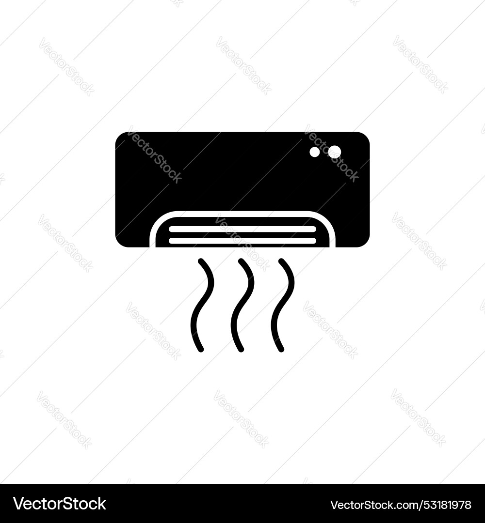 Air conditioner icon set office ac symbol house Vector Image