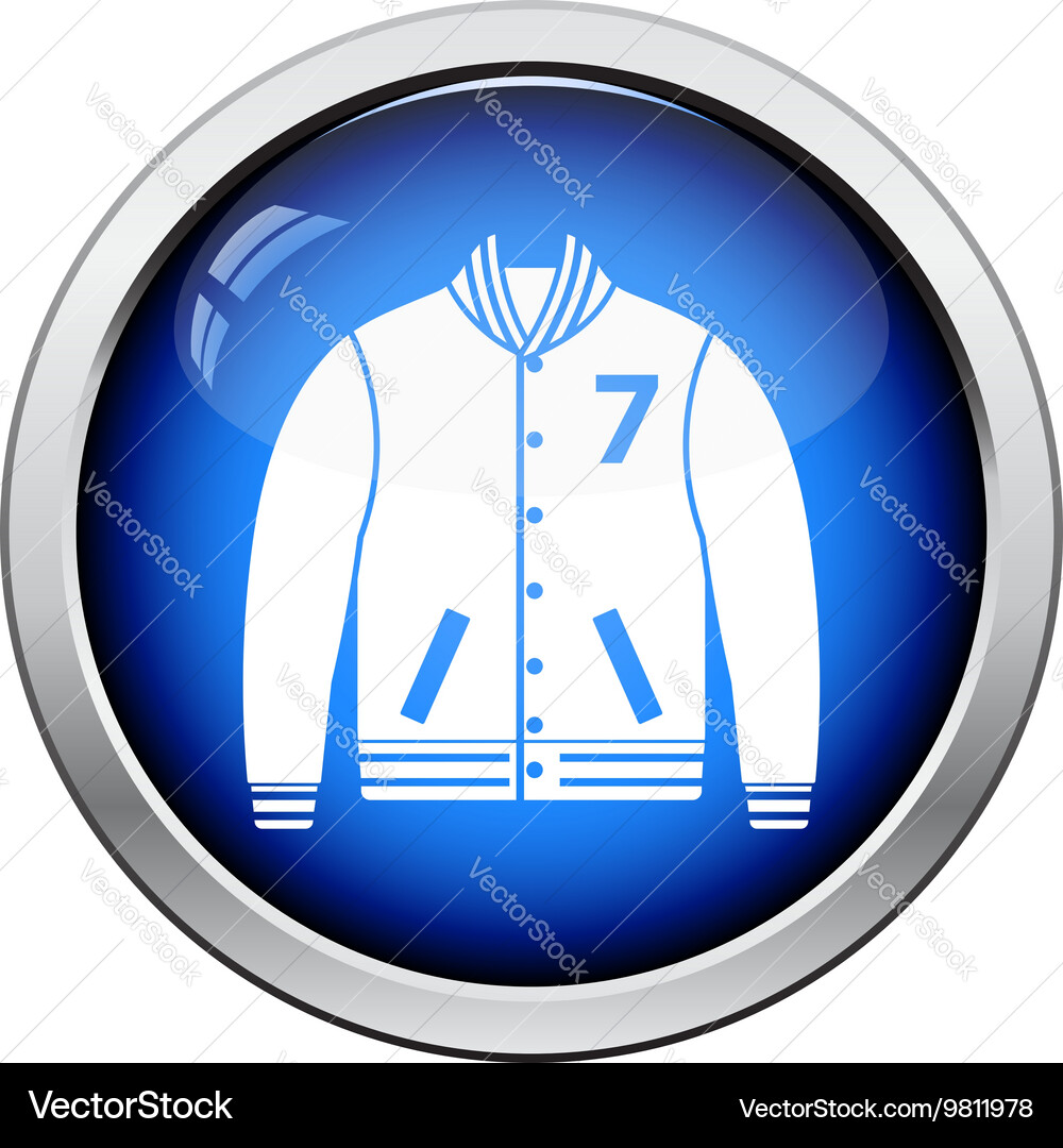 Baseball jacket icon Royalty Free Vector Image