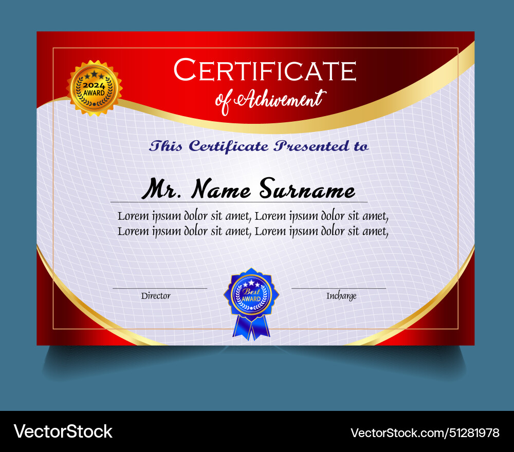 Certificate design Royalty Free Vector Image - VectorStock