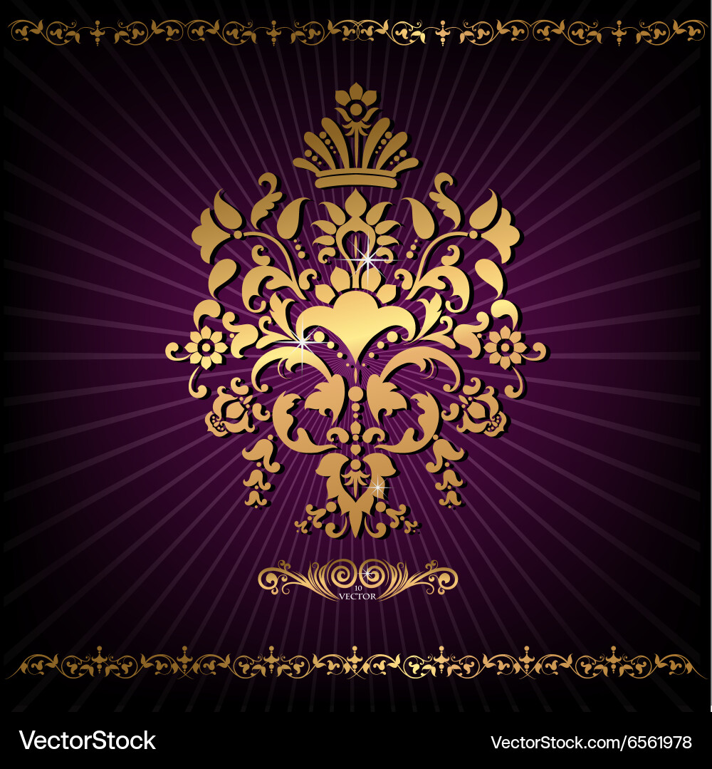 Gold pattern Royalty Free Vector Image - VectorStock
