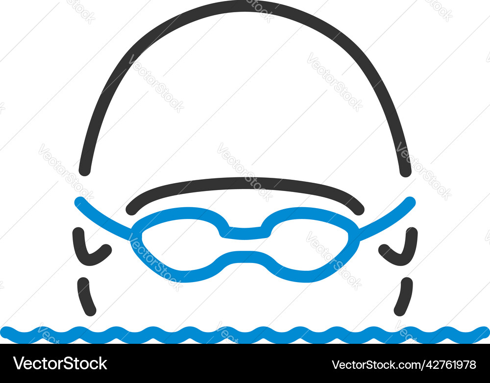 Icon of swimming man Royalty Free Vector Image