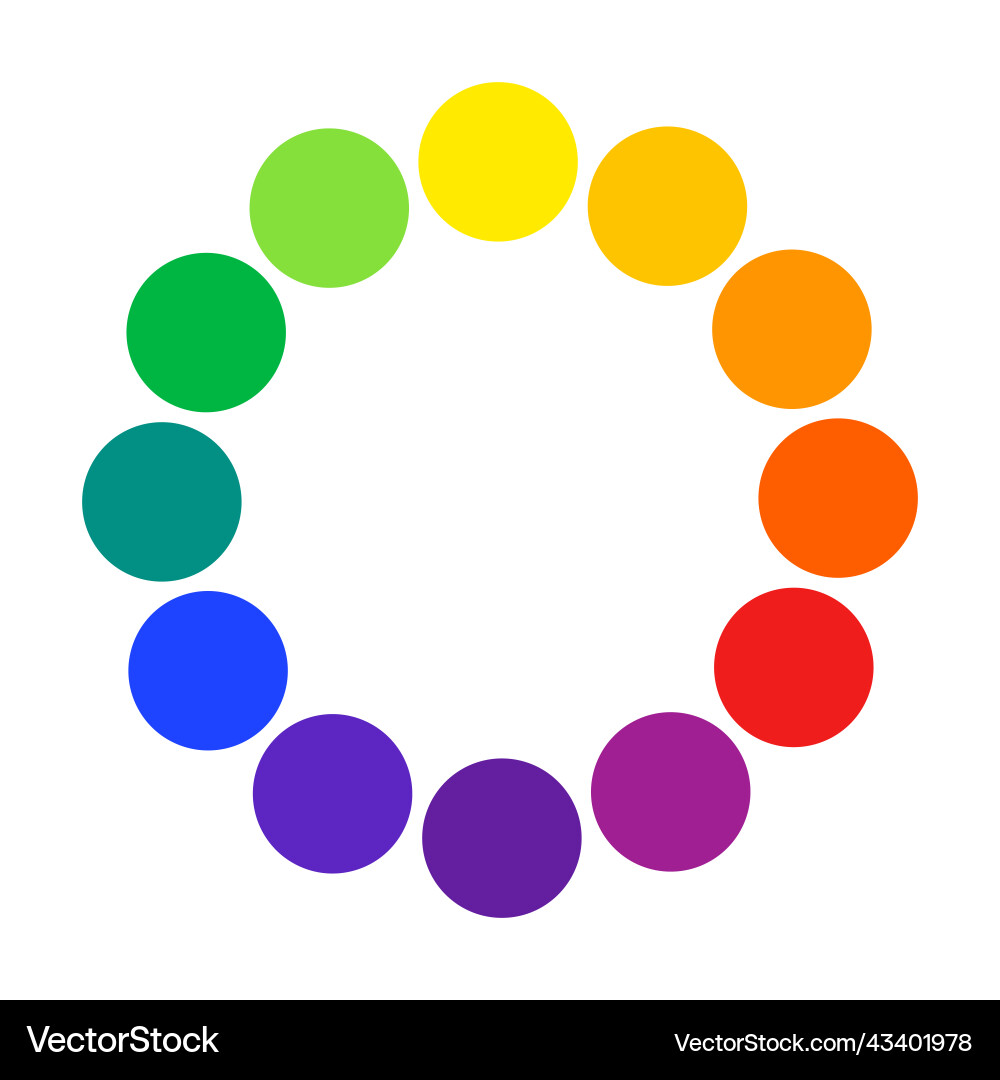 RYB Color Wheel Palette Royalty Free Vector Image