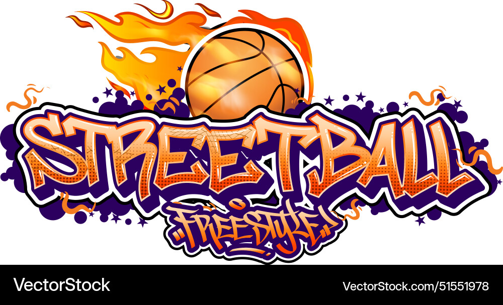 Streetball graffiti Royalty Free Vector Image - VectorStock