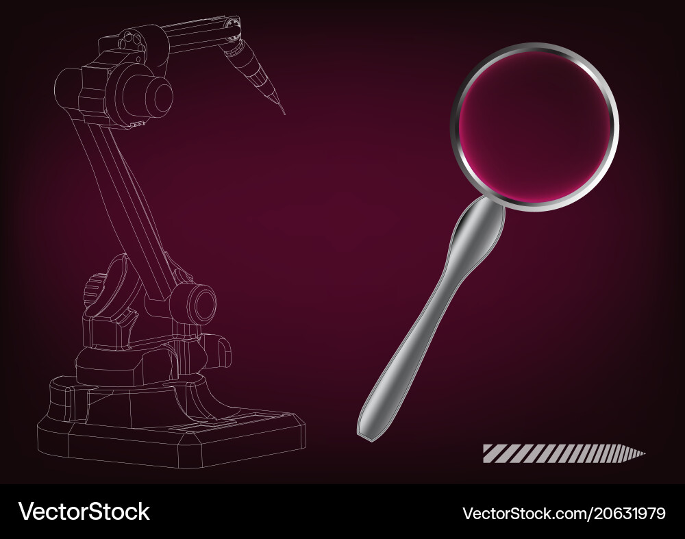 3d model of a welding robot Royalty Free Vector Image