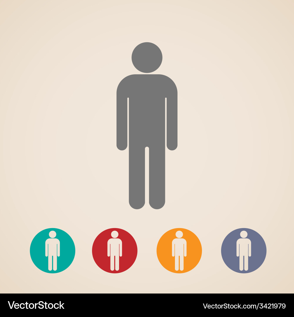Icons with a male sign Royalty Free Vector Image