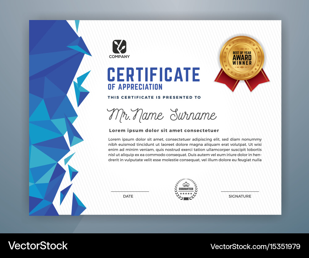 Multipurpose modern professional certificate Vector Image