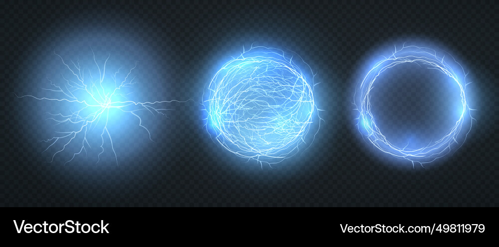 Powerful electrical discharge lightning strike Vector Image