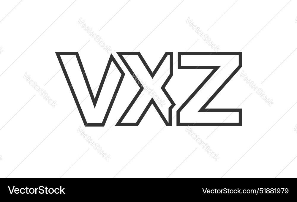 Vxz logo design template with strong and modern Vector Image