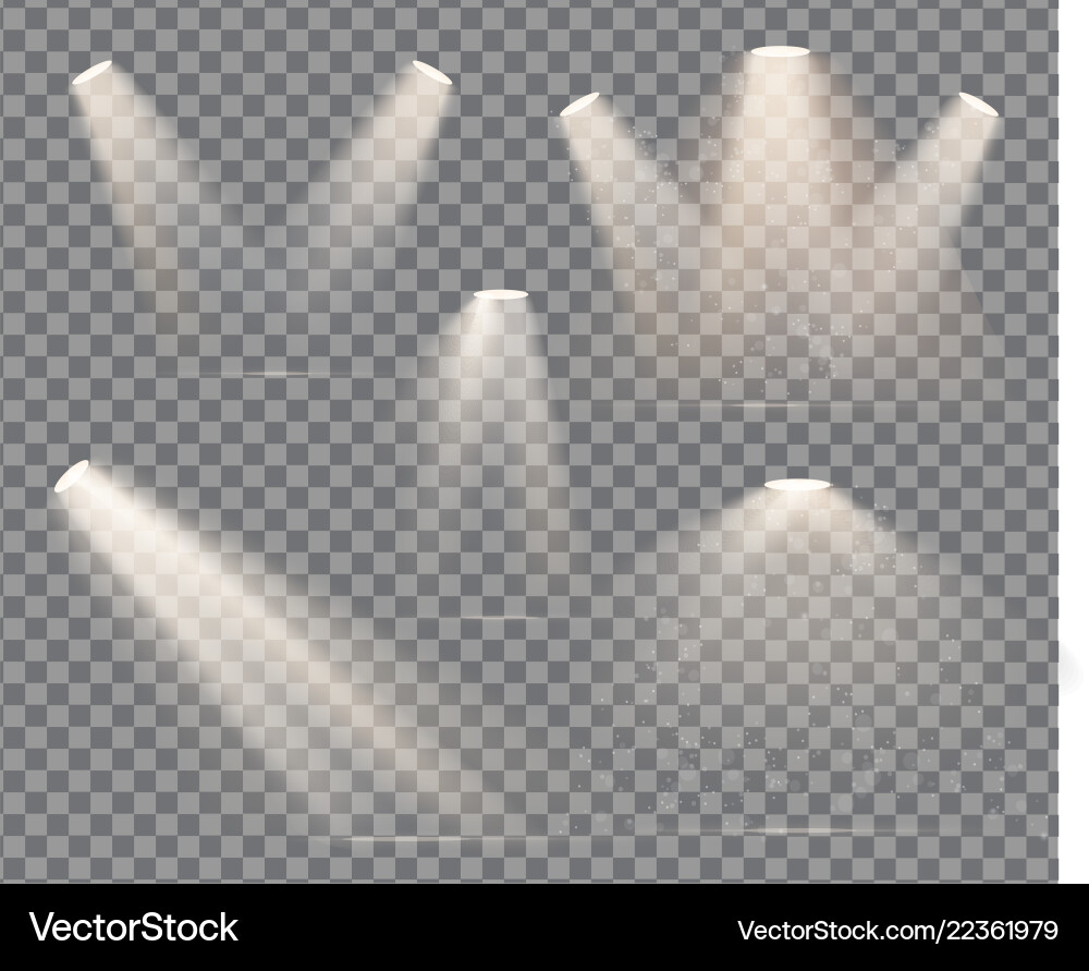 Warm light set on a transparent Royalty Free Vector Image