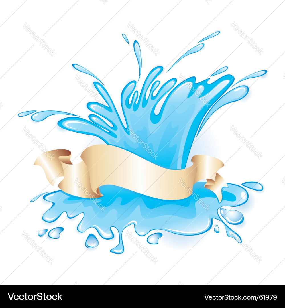 Water splash Royalty Free Vector Image - VectorStock
