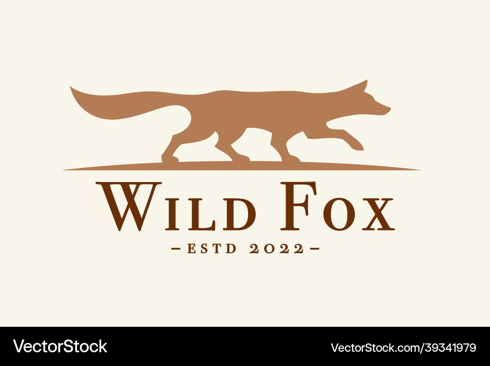 Wild fox logo Royalty Free Vector Image - VectorStock