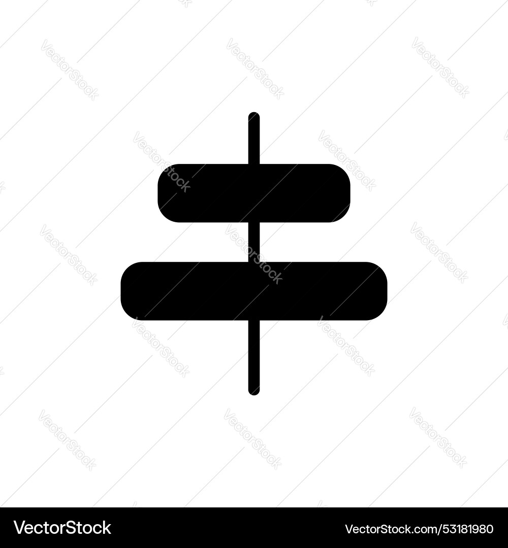 Align center icon set text font typography center Vector Image