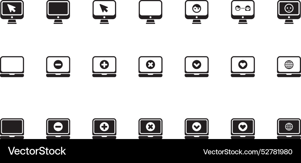 Electronics icons set Royalty Free Vector Image