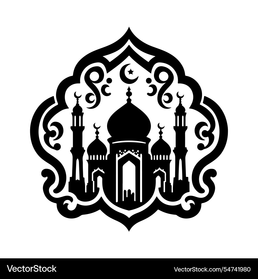 Islamic silhouette Royalty Free Vector Image - VectorStock