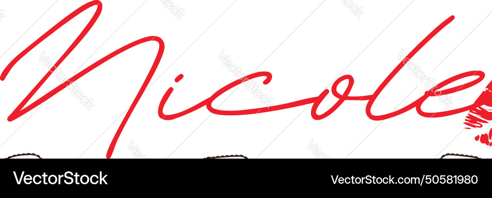 Nicole i love you Royalty Free Vector Image - VectorStock