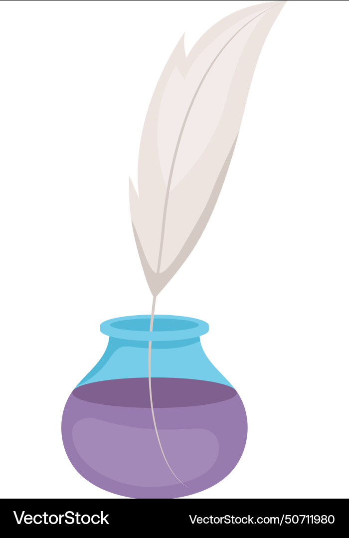 Poetry traditional pen ink Royalty Free Vector Image