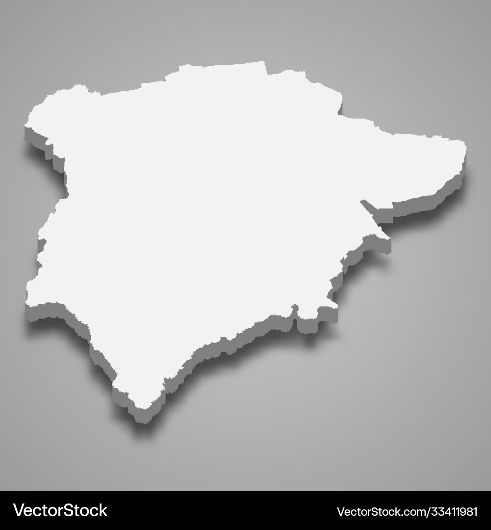 3D Map of Rutland County Royalty Free Vector Image