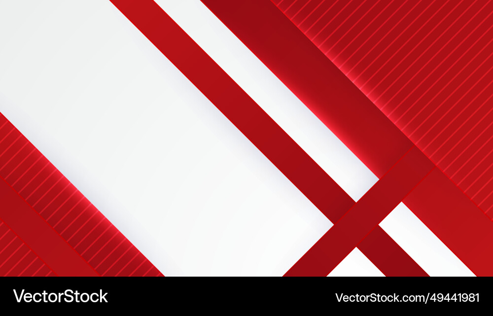 Abstract red and white geometric shapes Royalty Free Vector