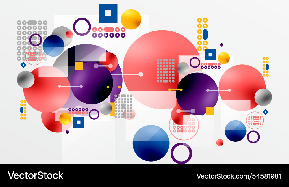 Circles and elements geometric abstract background