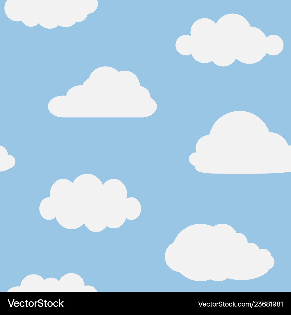 Cloud in sky seamless pattern cartoon for kid Vector Image