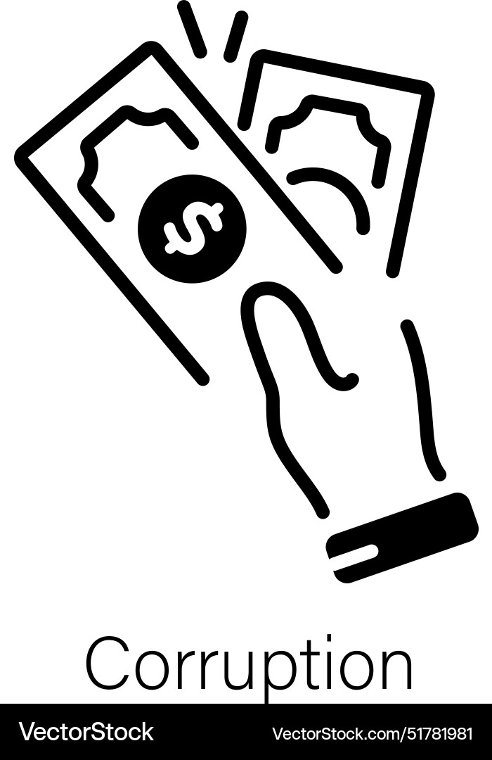 Corruption Royalty Free Vector Image - VectorStock