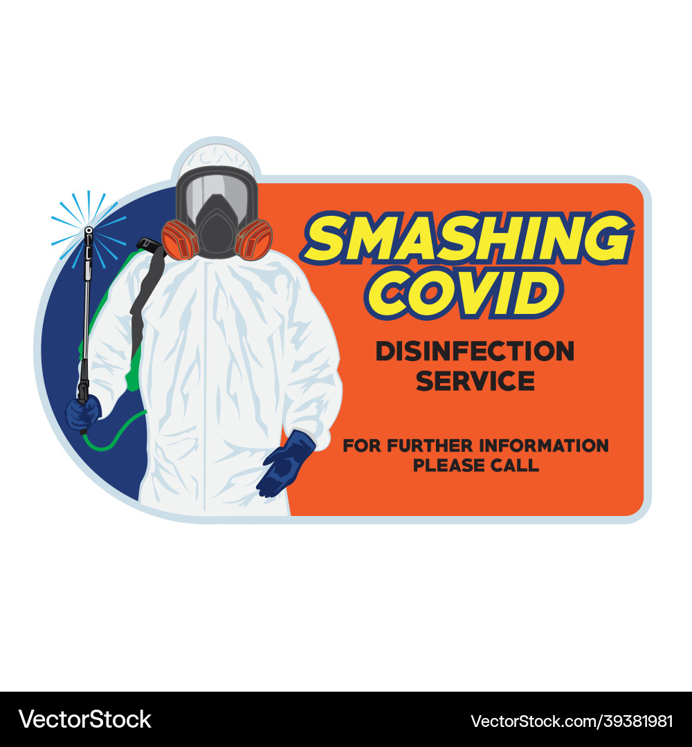 Disinfection service team logo design – Free Vector | VectorStock