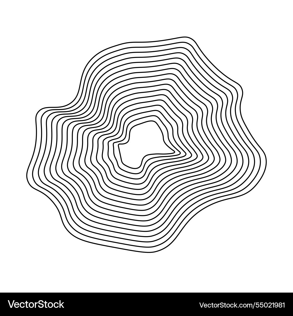 Geography line map with topographic background Vector Image