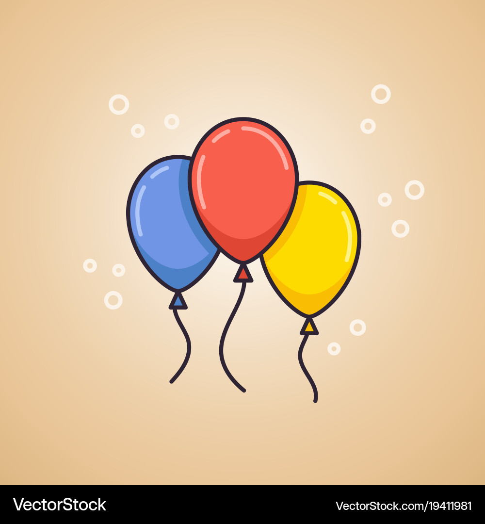 Party balloons Royalty Free Vector Image - VectorStock
