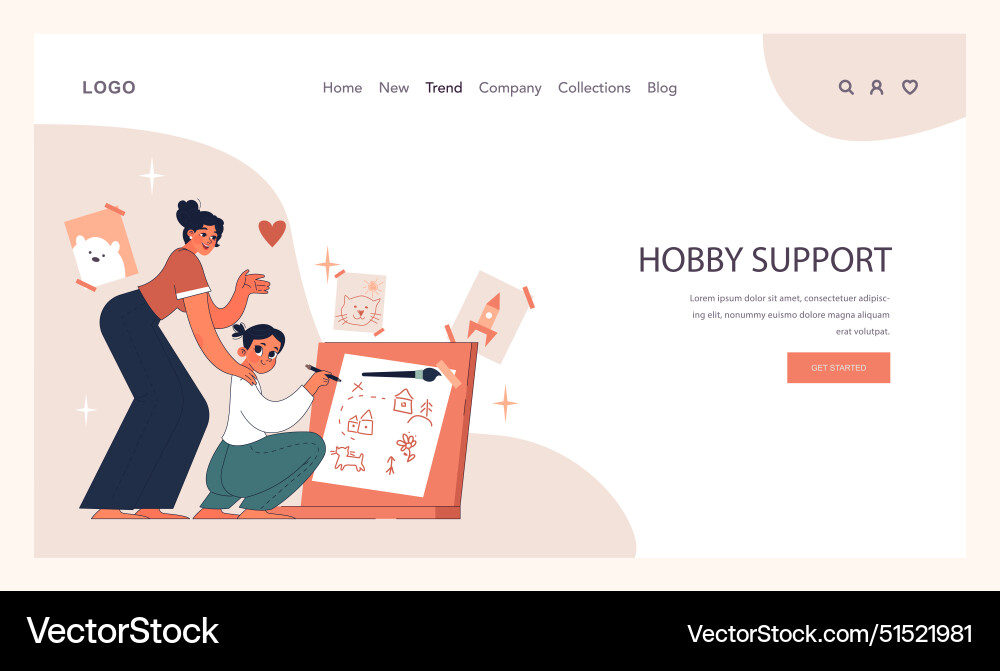 Positive relationships web banner or landing page Vector Image