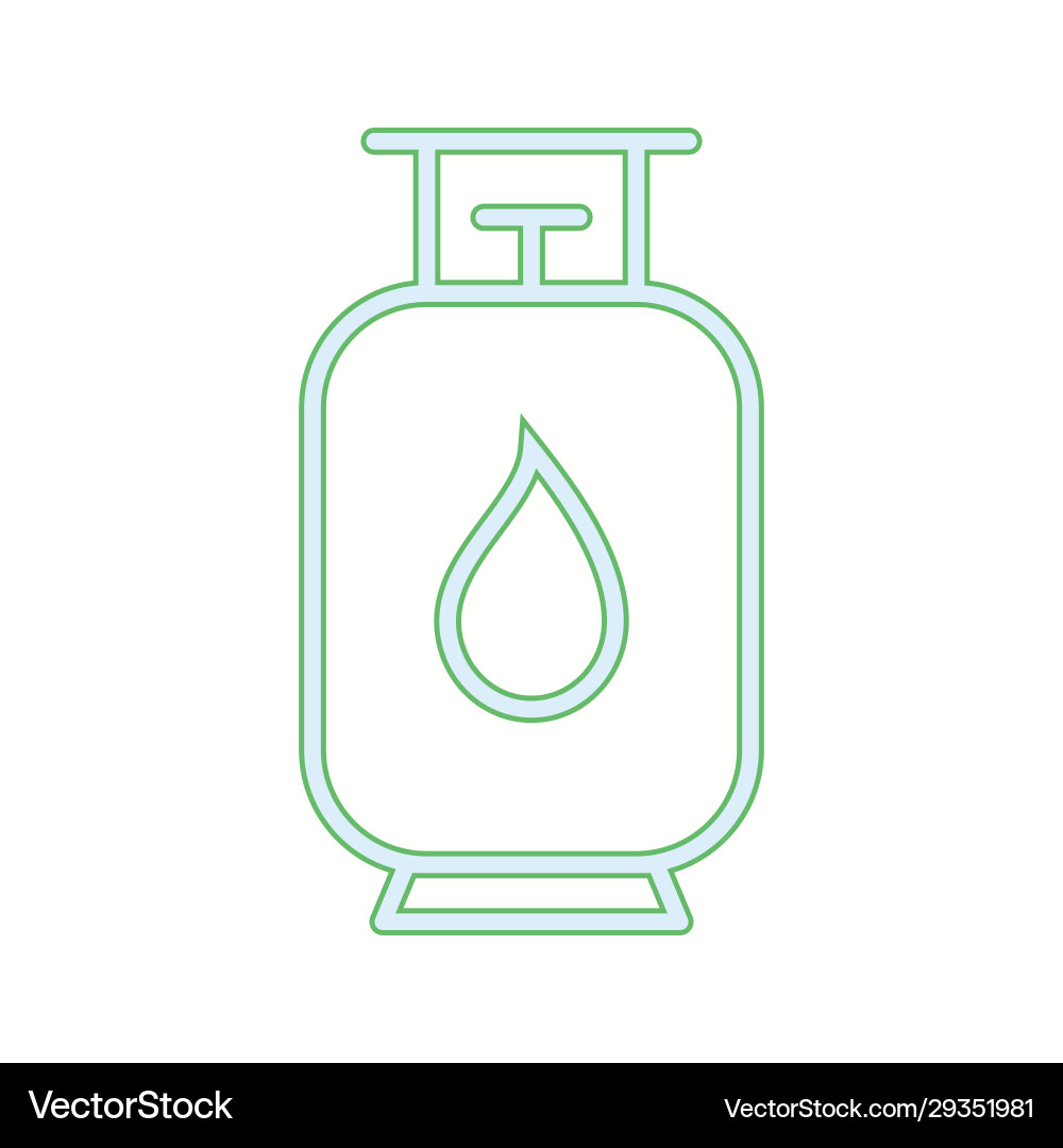 Unique gas cylinder line icon Royalty Free Vector Image