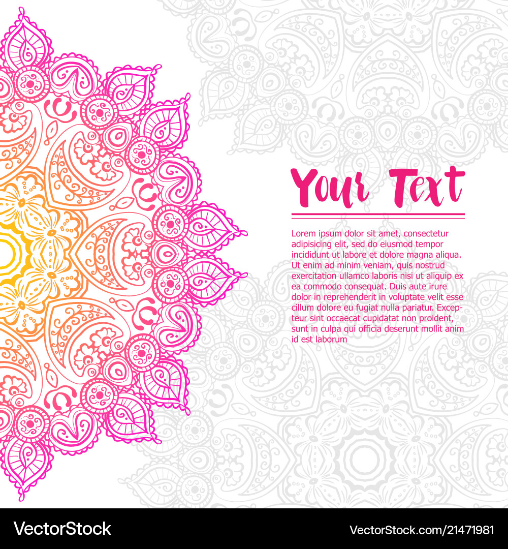 Vintage circular pattern of indian Royalty Free Vector Image