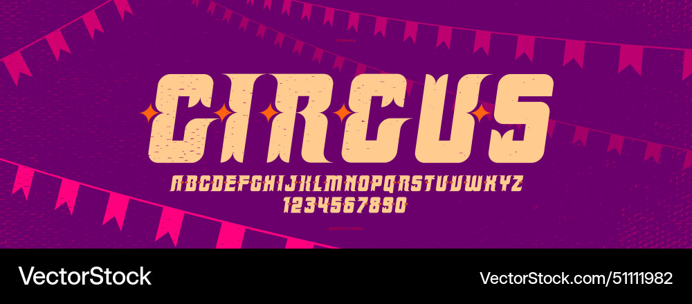 Circus and carnival vintage bold strong Royalty Free Vector