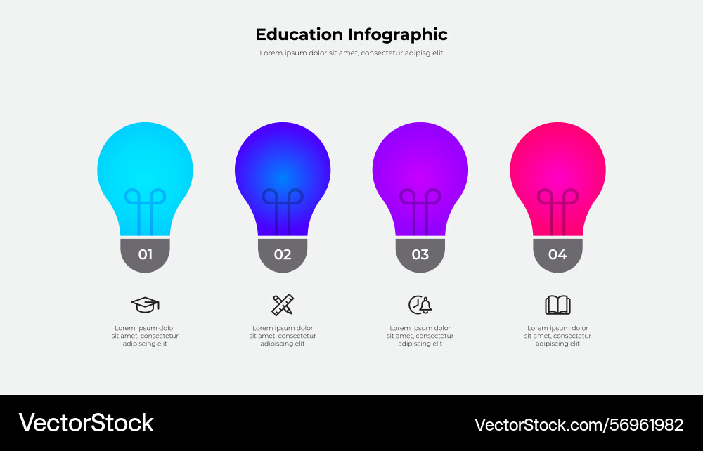 Educational infographic design featuring Vector Image