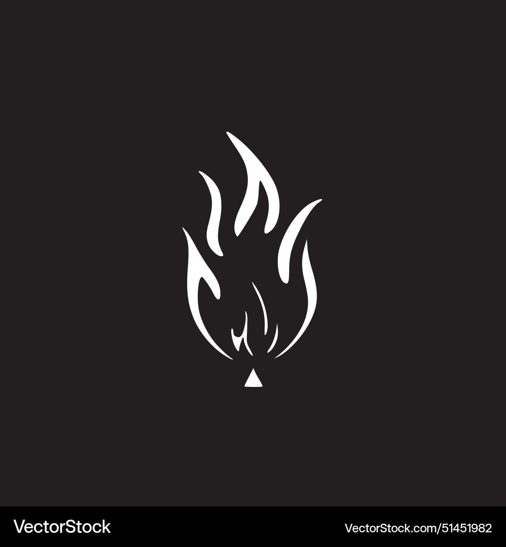 Fire - minimalist and simple silhouette Royalty Free Vector