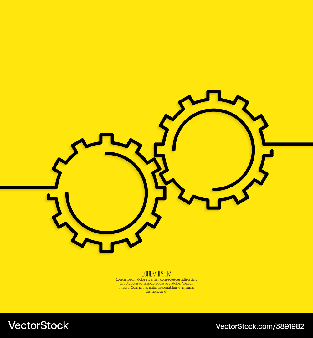 Gears symbol Royalty Free Vector Image - VectorStock
